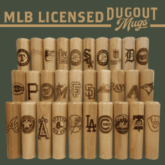 MLB Baseball Bat Drinking Mugs - Perfect Gift for Baseball Fans
